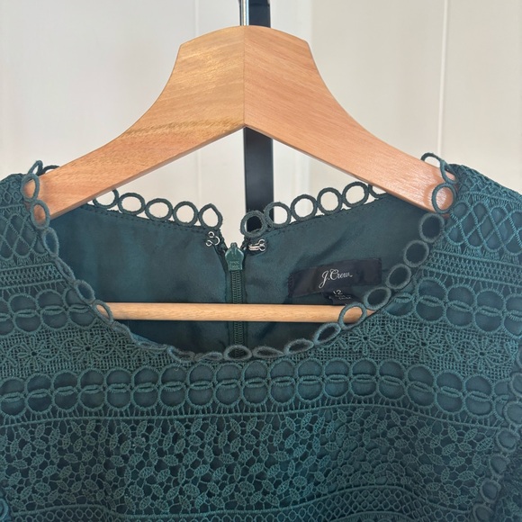 J. Crew | Dresses | J Crew Capsleeve Ruffle Lace Sheath Dress Womens 2 ...
